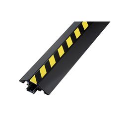 EHA Kabelbr&uuml;cke aus Aluminium, LxBxH 1500 x 80 x 20 mm, schwarz / gelb, VE 1 Stk