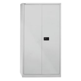 Bisley UNIVERSAL Flügeltürenschrank, HxBxT 1806 x 914 x 400 mm, 3 Fachböden, 4 Ordnerhöhen, lichtgrau