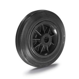Proroll Vollgummi-Rad, auf Kunststoff-Felge, Rollenlager, Rad-&Oslash; x Breite 80 x 25 mm