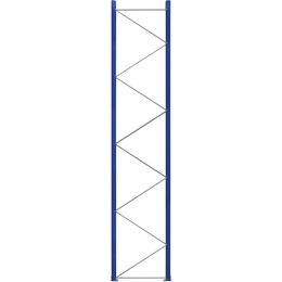 eurokraft pro Palettenregal-Stützrahmen, zerlegt, enzianblau RAL 5010 / verzinkt, HxT 5250 x 1100 mm