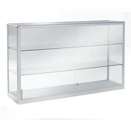 eurokraft pro Vitrine, Ausführung halbhoch, Breite 1000 mm, 2 Schiebetüren