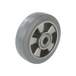 Proroll Elastik-Vollgummi-Reifen, grau, Pr&auml;zisionskugellager, Rad-&Oslash; x Breite 160 x 50 mm