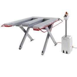 Flexlift Flachform-Hubtisch, Baureihe E, Tragfähigkeit 1500 kg, LxB 1300 x 910 mm, 400 V Drehstrom