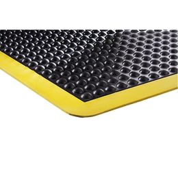 Coba Anti-Erm&uuml;dungsmatte Bubblemat safety, LxBxH 900 x 600 x 14 mm, schwarz-gelb, Anfangs- / Endelement