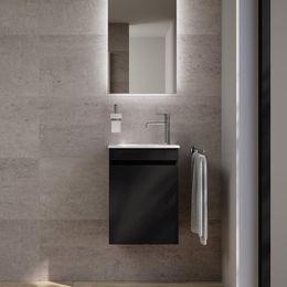 evineo ineo5 evo Unterschrank B: 42 cm, mit 1 T&uuml;r, mit Griffmulde, f&uuml;r Duravit ME by Starck Handwaschbecken,, BE0718BM,