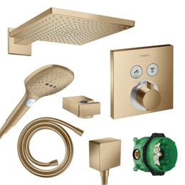 Hansgrohe Raindance Unterputz-Duschsystem mit Thermostat, 01800180+Set2,