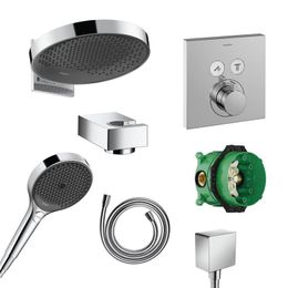 Hansgrohe LivaFine Unterputz-Duschsystem mit Thermostat, 15671000#Set3,