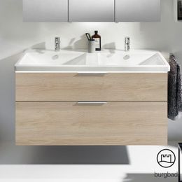 Burgbad Eqio Schrank mit Keramik-Waschtisch, 2 Ausz&uuml;ge, SEZC123F3180C0001G0146,
