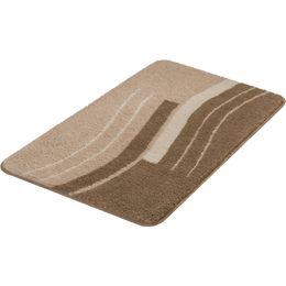 Badematte Kleine Wolke "Viola" Gr. 1, grau (taupe), H:20mm, Polyacryl, Badematten, Badteppich, modernes Design, waschbar