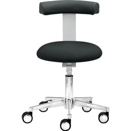 mayer Sitzmöbel Arbeitshocker MAYER SITZMÖBEL "Funktionsdrehhocker myXPERT", schwarz, B:47,5cm H:80cm T:55cm, 100% PVC mit 100% Baumwoll (Rückseite), Hocker, Bürohocker Drehhocker, desinfektionsmittelbeständig