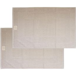 Hotelmatte Dyckhoff "Nature", grau (stein), H:3mm, Baumwolle, Badematten, 2 teilig