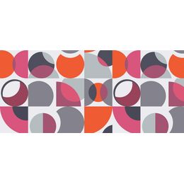 Fototapete ARCHITECTS PAPER "Atelier 47 Circles Artwork 3", pink (violett, grau, orange), B:6m L:2,7m, Vlies, Tapeten, Vlies, Wand, Schräge, Decke