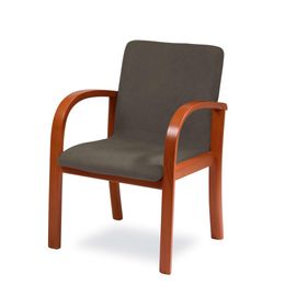 Esszimmersessel Home Affaire "LINA707", kirschbaum, elephant, B:60cm H:85cm T:50cm, 100% Polyester, Sessel, Extra-confort, Fleckenabweisendes Gewebe, Massivholz