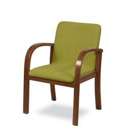 Esszimmersessel Home Affaire "LINA707 Esszimmerstuhl", grün (nuss, grün), B:60cm H:85cm T:50cm, 100% Polyester, Sessel, Fleckenabweisendes Gewebe, Massivholz Gestell dampfgebogen