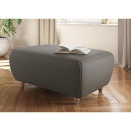 Polsterhocker Home Affaire "Boston", grau (delphin), B:107cm H:47cm T:74cm, Struktur (100% Polyester);Luxus-Microfaser Florence (100% Polyester);Chenille (100% Polyester);NaturLEDER (reines Rindsleder), Hocker, Polsterhocker, in 4 Bezugsqualit&auml;ten, auch in NaturLEDER