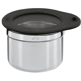 Rösle Frischhaltedose RÖSLE, schwarz (edelstahlfarben, schwarz), B:9cm H:6,5cm, Lebensmittelaufbewahrungsbehälter, zur Aufbewahrung von Lebensmitteln, spülmaschinengeeignet