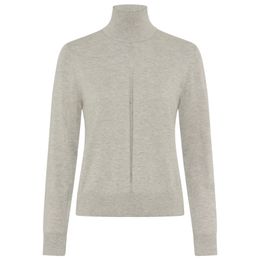 Rollkragenpullover BOSS Orange "Faghettini Premium Damenmode", Damen, Gr. L (40), light, pastel grau 056, Feinstrick, Obermaterial: 50% Baumwolle, 50% Schurwolle, unifarben, regular fit normal, hoch geschlossener Ausschnitt, Rippbündchen, Pullover, aus softer Wollmischung