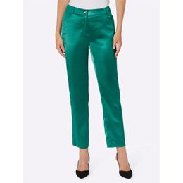 Heine Damen Hose, Gr&uuml;n, Gr. 34, 7/8-Hose, Material: Polyester