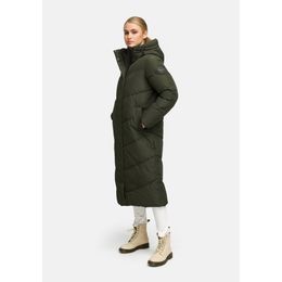 Winterjacke Marikoo "Ranja", Damen, Gr. 6XL, schwarzolive, Obermaterial: 100% Polyester; Futter: 100% Polyester; Wattierung: 100% Polyester; Ärmelfutter: 100% Polyester, Jacken, mit fester Kapuze und hohem Stehkragen