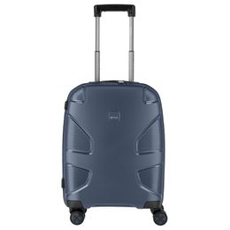 Hartschalen-Trolley IMPACKT "IP1, verschiedene Größen und Farben", Gr. B/H/T: 40cm x 55cm x 20cm 38 l, blau (glacier blau), Polypropylen, unifarben, Koffer, Hartschalen-Koffer vegan Koffer Reisegepäck USB-Port TSA Zahlenschloss