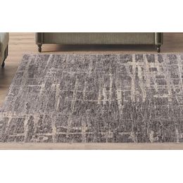 Teppich Kayoom "Jaka 325", grau, B:160cm H:6mm L:230cm, Polyester, Teppiche, Teppich