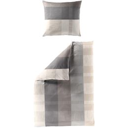 Bettwäsche Bierbaum "3105", beige (sand), B/L: 135cm x 200cm, 1 Stk., 1 Stk., Renforcé, B/L: 80cm x 80cm, Renforcé, Obermaterial: 100% Baumwolle, Bettwäsche, Renforce, 100 % Baumwolle, pflegeleicht