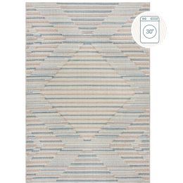 Teppich FLAIR RUGS "Clementine", bunt, B:194cm H:4mm L:290cm, Kunstfaser, Teppiche, kurzflor, waschbar, Wohnzimmer, Schlafzimmer