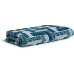 Möve Badetücher MÖVE "Tide", lagoon, aqua, B:67cm L:140cm, Walkfrottier, Handtücher, im Jacquard-Design