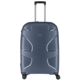 Hartschalen-Trolley IMPACKT "IP1, verschiedene Größen und Farben", Gr. B/H/T: 51cm x 76cm x 31cm 106 l, blau (glacier blau), Polypropylen, unifarben, Koffer, Hartschalen-Koffer vegan Koffer Reisegepäck USB-Port TSA Zahlenschloss