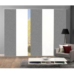 Schiebegardine Home Wohnideen "PIVE 5er SET" Gr. 1, grau, B:60cm H:245cm, Polyester, Gardinen, Schiebevorhang Digidruck 5er Set PIVE