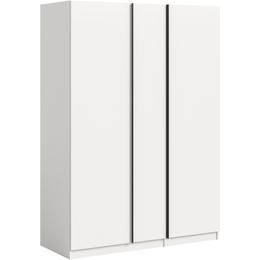 Kleiderschrank Home Affaire "BENDINGO, TOPSELLER, Schlafzimmerschrank, Schrank, Garderobenschrank", weiß, B:130cm H:183cm T:53cm, FSC-zertifizierter Holzwerkstoff, Schränke, Breite 130cm, weiß, 3-türig, inkl. 2 Kleiderstangen und 6 Ablageböden