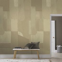 Fototapete Art for the home "Grafik Geo", beige, H:2,8m L:2,8m, Vlies, Tapeten, Design Tapeten