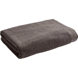 Badetuch Christy "LUXE", grau (soot), B:90cm L:165cm, Walkfrottier, Obermaterial: 100% Baumwolle, Handtücher, Luxus Badetuch in Premium Qualität mit 730g/m², 90x165cm, 1er Set