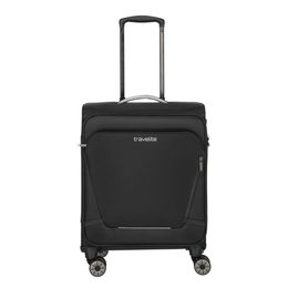 Handgepäck-Trolley Travelite "JETPACK Max 4 Cabin, konzip. für Lufthansa, Austrian Airlines & Swiss", Gr. B/H/T: 40cm x 55cm x 23cm 41 l, schwarz, Polyester, unifarben mit Farbeinsätzen, Koffer, Weichgepäck-Koffer Handgepäck für die meisten gängigen Airlines