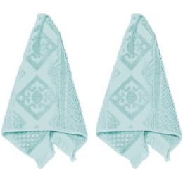 Gästehandtuch Pad "Harlem", blau (sky), B:30cm L:50cm, Frottee, Frottee, Handtücher, Made in Europe