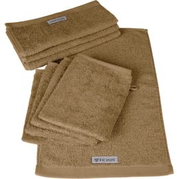 Handtuch Set Ross "Sinfonie", braun (walnuss), 8 Stk., Frottier, Obermaterial: 100% Baumwolle, Handtuch-Sets, beinhaltet Gästetücher und Waschhandschuhe