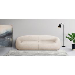 Big-Sofa "YANI, Designersofa, organische Form, Ma&szlig;e B/T/H: 240/64/81 cm", beige (creme), B:240cm H:81cm T:100cm, 100% Polyester, LeGer Home by Lena Gercke, Sofas, Big-Sofa, mit Wellenunterfederung, auch in Boucl&eacute;, passend zur Serie