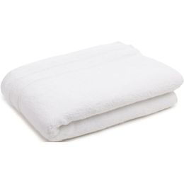 Gözze Badetuch GÖZZE "Monaco", weiß, B:70cm L:140cm, Walkfrottier, Obermaterial: 100% Baumwolle, Handtücher, Uni Farben, mit gewellter Bordüre, reine Baumwolle