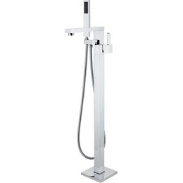 Standarmatur Sanotechnik "GENT", chrom, B:29,5cm H:104cm T:15cm, Metall, Armaturen, freistehende Badewannenarmatur, chrom