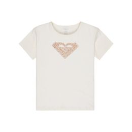 T-Shirt Roxy "Night", Kinder, Gr. 12(148-156cm), egret heart, 100% Baumwolle, Shirts