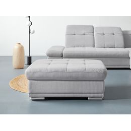Hocker COTTA "Holiday", grau, B:112cm H:46cm T:72cm, 90% Polyester, 10% Polyamid, Hocker, Hocker