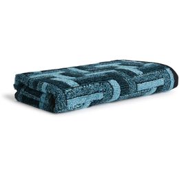 Möve Badetücher MÖVE "Tide", deep lake, turquoise, B:67cm L:140cm, Walkfrottier, Handtücher, im Jacquard-Design