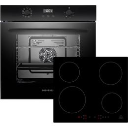 respekta Backofen-Set "Julius + Alex", Energieeffizienz: A+ (A+++-D), schwarz, Herdsets