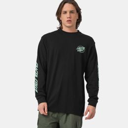 Langarmshirt Santa Cruz "CYBER DOT LS T-SHIRT", Herren, Gr. L, schwarz, Obermaterial: 100% Baumwolle, Shirts