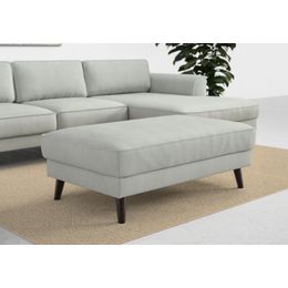 Polsterhocker Trendmanufaktur "Lumber Jack", silber, B:123cm H:44cm T:74cm, 100% Polyester, Hocker, Polsterhocker, in moderner Optik, mit extra hohen F&uuml;&szlig;en