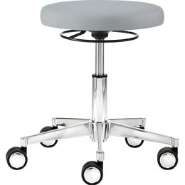 mayer Sitzmöbel Drehhocker MAYER SITZMÖBEL "1296", grau (kristallgrau), B:48cm H:41,5cm T:52cm, 100% Polyesterstrick mit Beschichtung 100% Vinyl, Hocker, Funktionsdrehhocker 1296