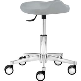 mayer Sitzmöbel Drehhocker MAYER SITZMÖBEL "1291", grau (kristallgrau), B:52cm H:44cm T:52cm, 100% Polyesterstrick mit Beschichtung 100% Vinyl, Hocker, Funktionsdrehhocker 1291