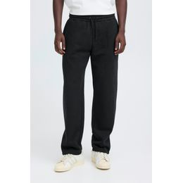 Jogginghose Blend "BHDOWNTON straight leg pants", Herren, Gr. L, N-Gr, schwarz, Web, Obermaterial: 50% Baumwolle, 50% Polyester, unifarben, relaxed fit knöchellang, Hosen