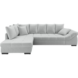 Ecksofa MR. COUCH, B:302cm H:88cm T:202cmmemphis 45 grau, Grundgewebe 100% Polyester; Nutzschicht 90% Polyester / 10% Polyamid, Wohnzimmer, Sofas,