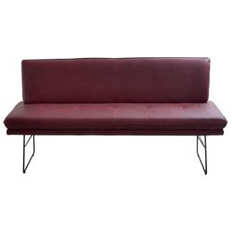 K+w Komfort & Wohnen Polsterbank K+W KOMFORT & WOHNEN, rot (cabernet), B:172cm H:87cm T:65cm, Sitzbänke, Polsterbank in Spitzkissenoptik, Sitzsteppung, in 2 Größen wählbar